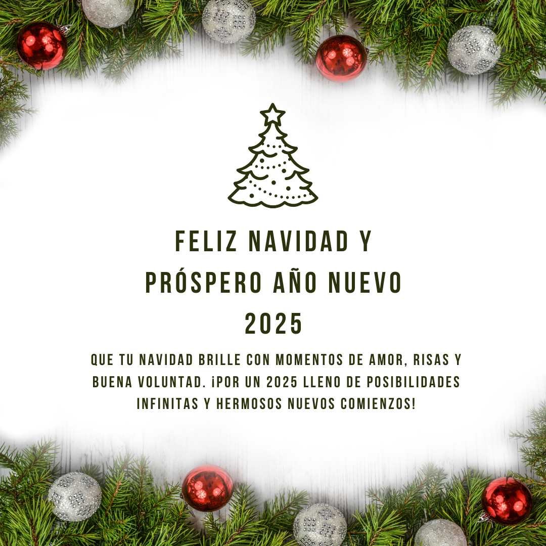 Feliz Navidad y Próspero Año Nuevo 2025 Imágenes, Frases, Tarjetas y ...